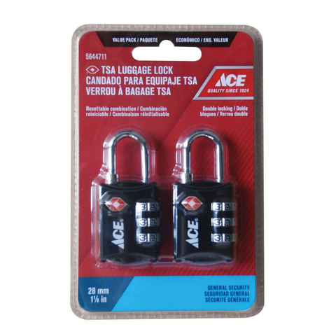 HỘP 2 Ổ KHÓA MÃ 3 SỐ 25MM BẰNG THÉP HỢP KIM ACE - ACE Home Center VN