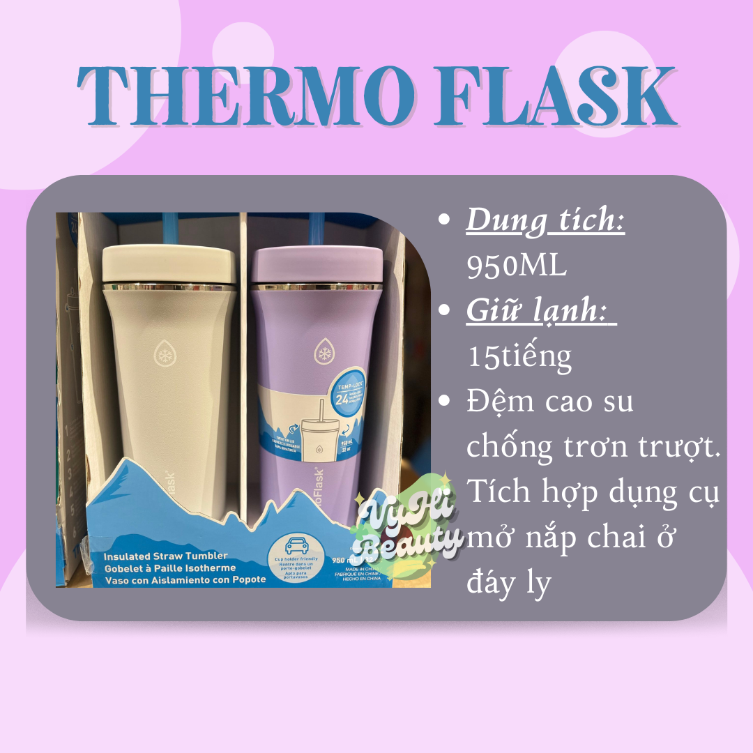 Set 2 ly giữ nhiệt Thermo Flask 950ml x 2 – Vy Hí Beauty