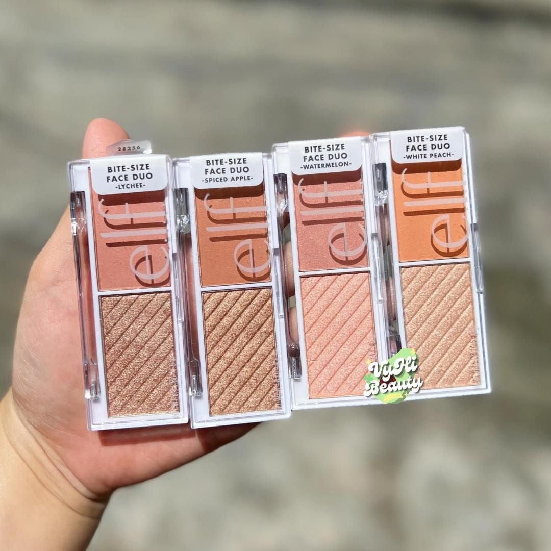Bảng phấn Elf Bite-size Face Duo - White peach – Vy Hí Beauty
