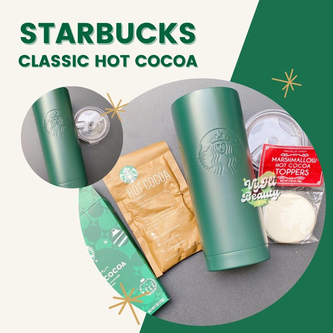 Ly Starbucks Classic Hot Cocoa gồm 1 ly xanh lá 591ml + 1 Hot Cocoa 28 ...