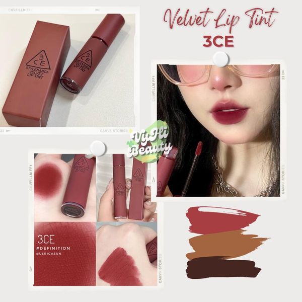 Son kem 3CE Velvet Lip Tint mini – Vy Hí Beauty