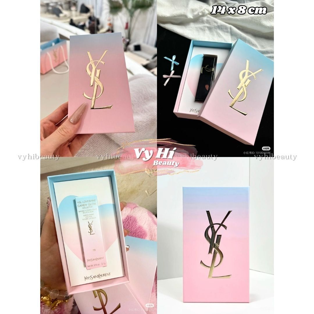Hộp quà YSL pastel đựng son 14 x 8 cm – Vy Hí Beauty