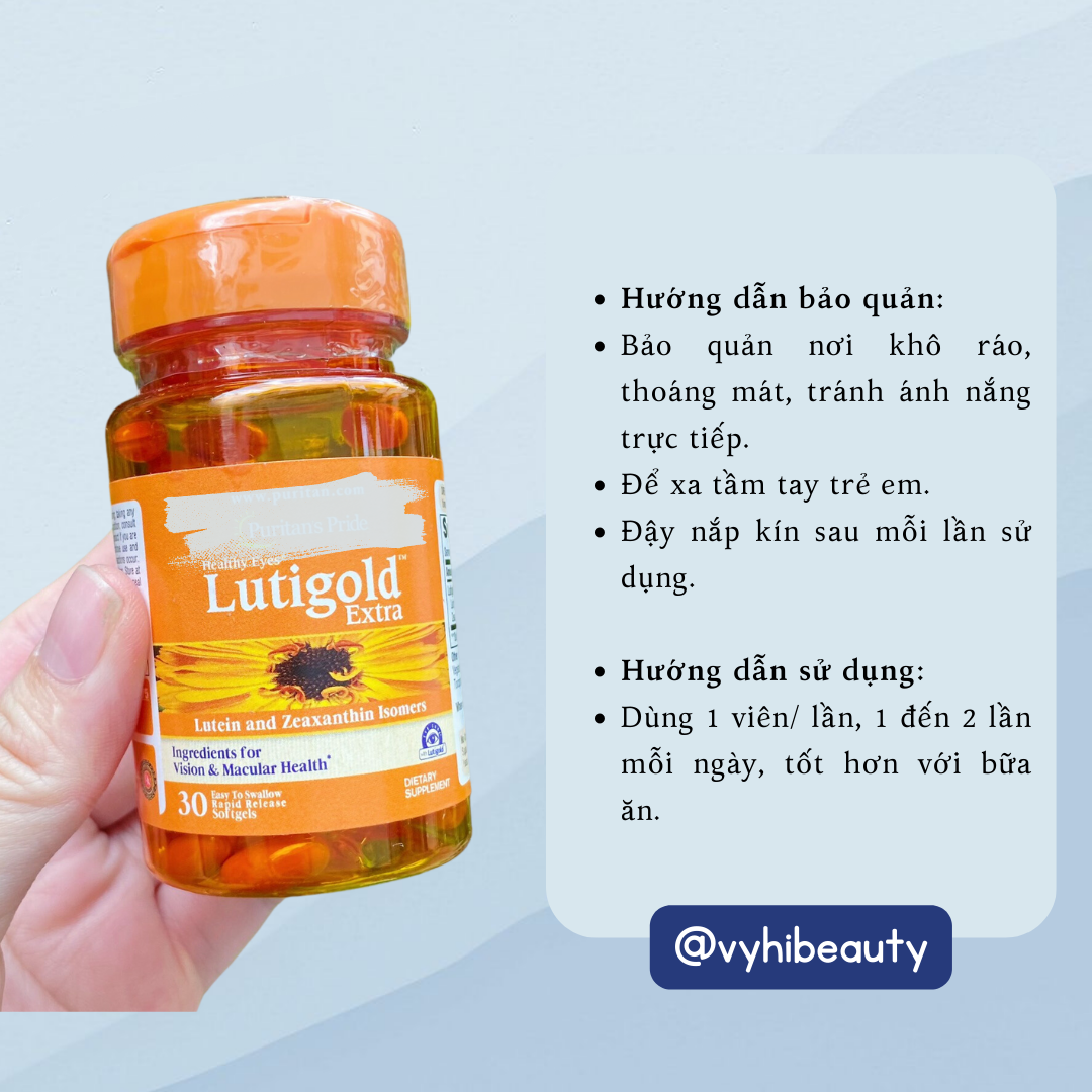Viên uống bổ mắt Puritan’s Pride Lutigold Lutein 20mg 120 viên – Vy Hí ...