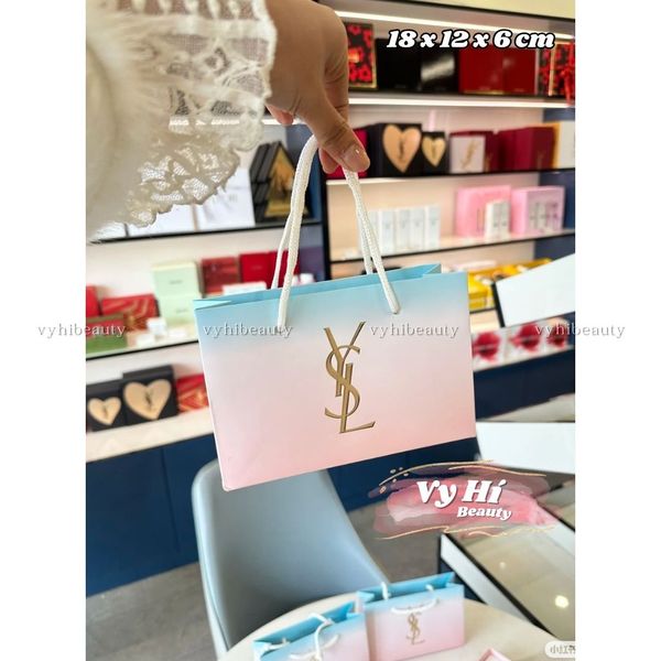 Túi giấy YSL pastel 18 x 12 x 6 cm – Vy Hí Beauty