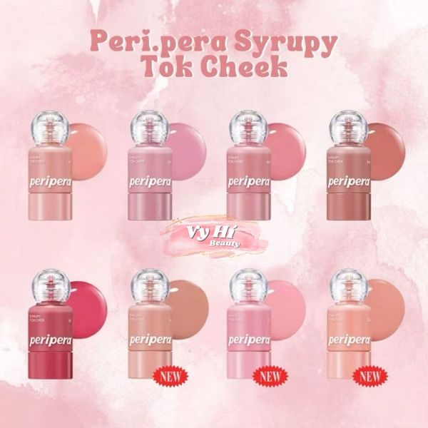 Má kem Peri Pera Syrupy tok cheek + bông phấn – Vy Hí Beauty