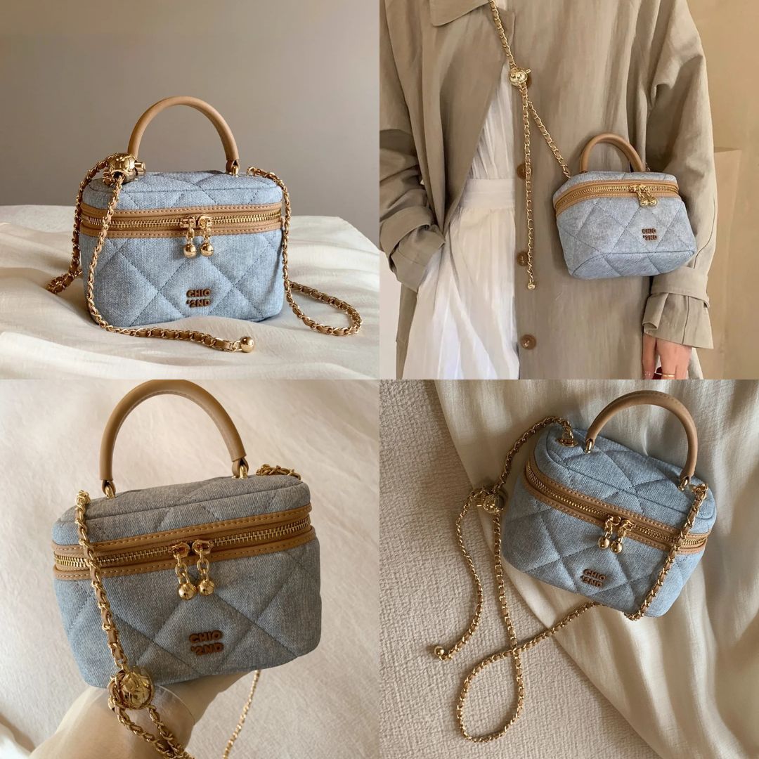 Túi Chio2nd Denim dạng vuông – Vy Hí Beauty