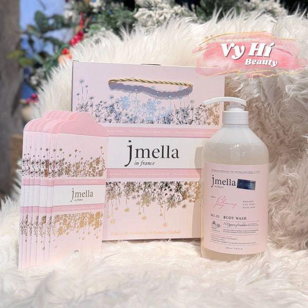 Set Jmella gồm sữa tắm 1000ml mùi No.1 Peony + 7 bao lì xì + túi hộp g ...