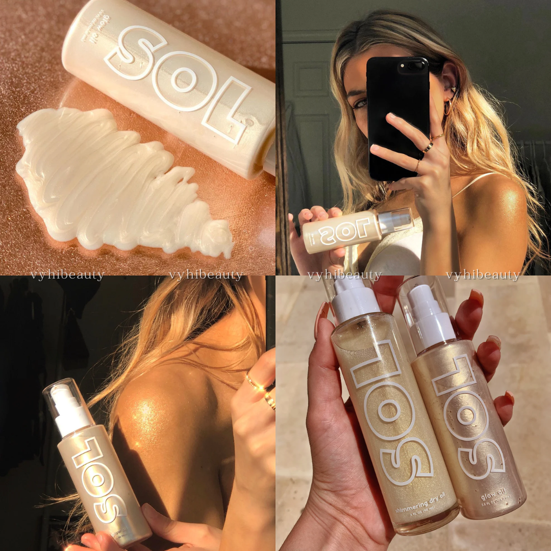 Xịt nhũ Body SOL Glow Oil full 104ml – Vy Hí Beauty