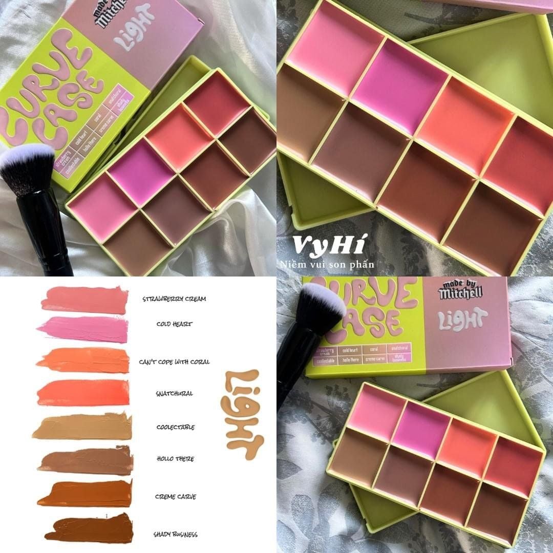 Bảng má kem Made By Mitchell Curve Case 8 ô x 8.5g – Vy Hí Beauty