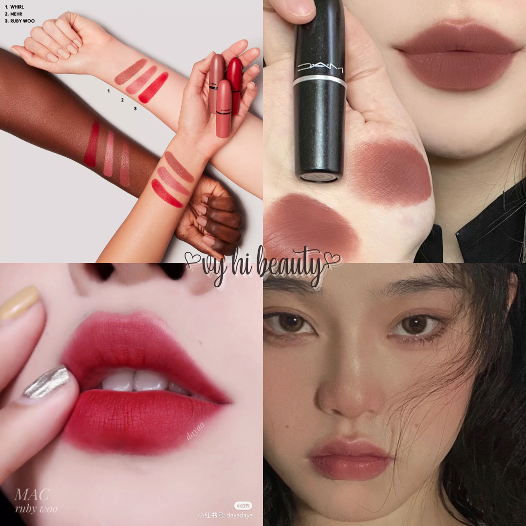 Set son MAC Three Cheers 3 thỏi son full size unbox – Vy Hí Beauty