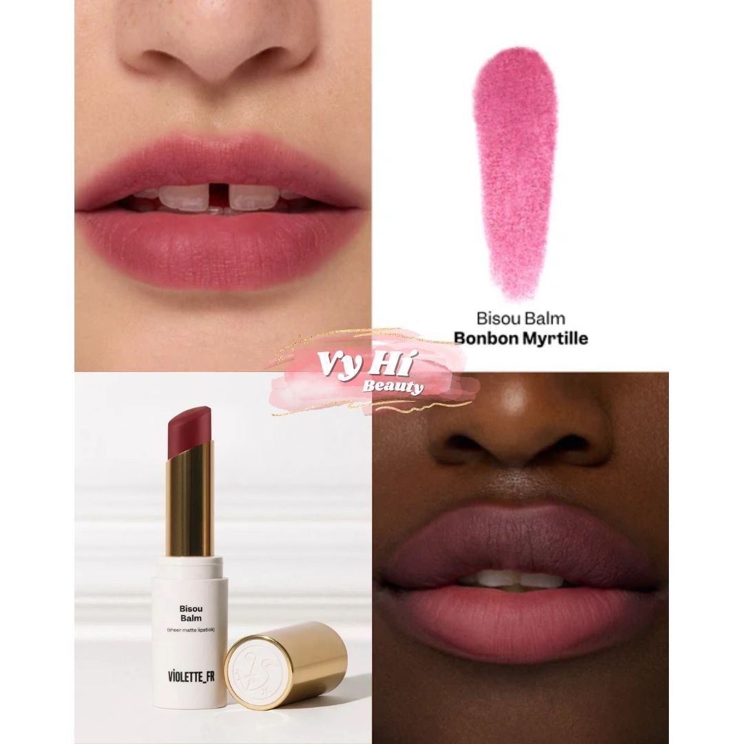 Son thỏi Violette Bisou Balm Sheer Matte Lipstick 2.5g – Vy Hí Beauty