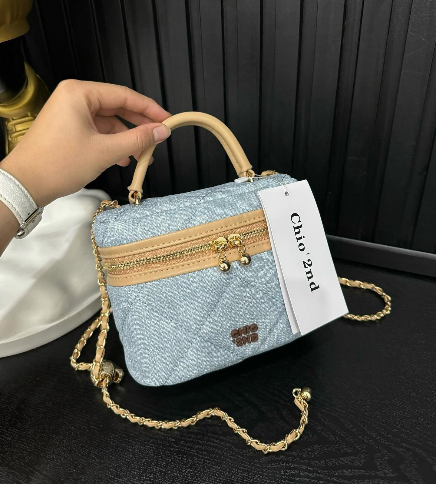 Túi Chio2nd Denim dạng vuông – Vy Hí Beauty