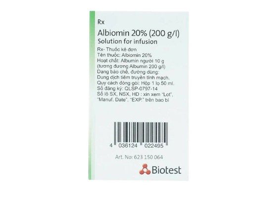Albiomin 20%(200G/i) Chai 50Ml Hoa Kỳ – Vicpharma
