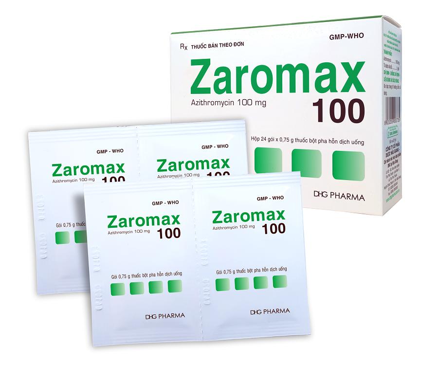Zaromax Azithromycin 100 Hộp 24 gói DHG – Vicpharma