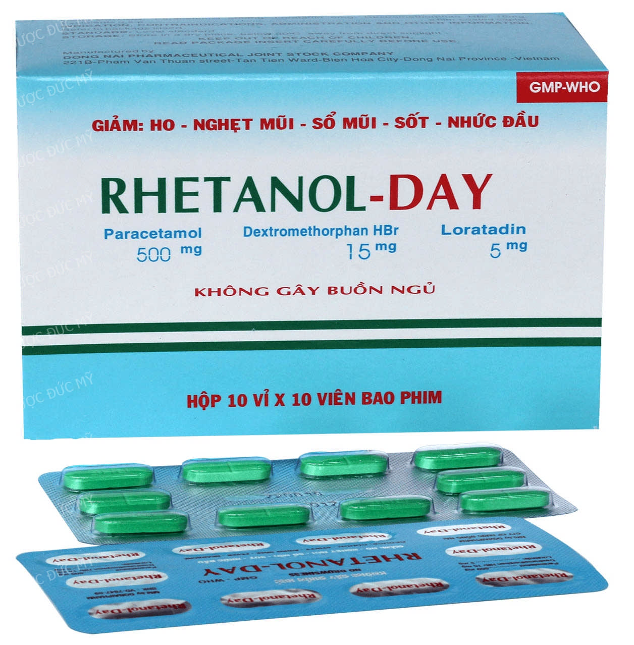 Rhetanol day Hộp 10 vỉ x 10 viên Đồng Nai – Vicpharma