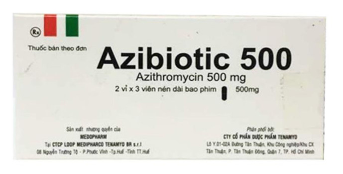 Azibiotic 500mg hộp 6v Tenamyd – Vicpharma