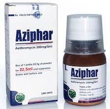 Azithromycin Aziphar 200/5ml lọ 22.5ml – Vicpharma