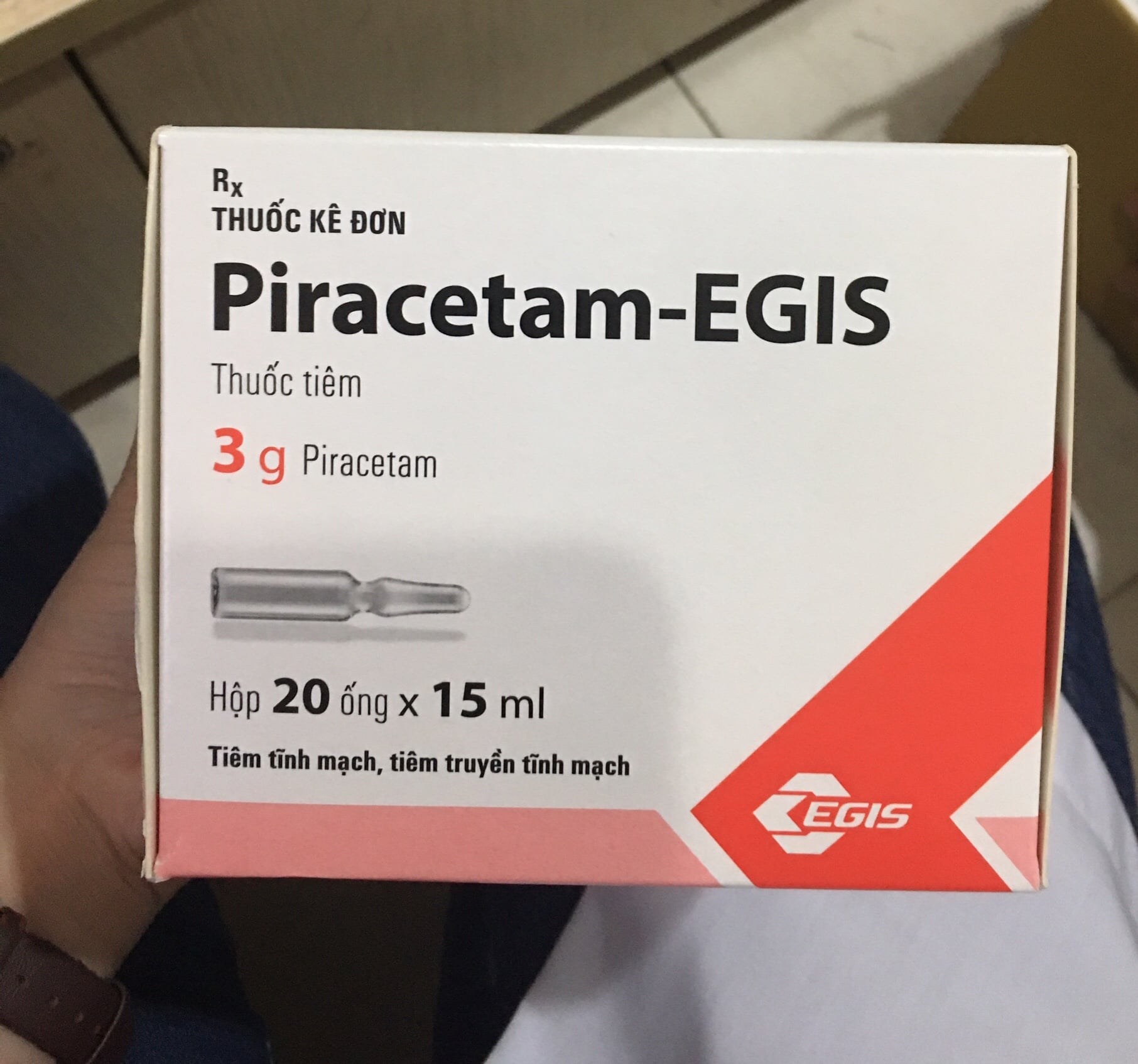 Piracetam 3g Tiêm H 20 ống Egis – Vicpharma