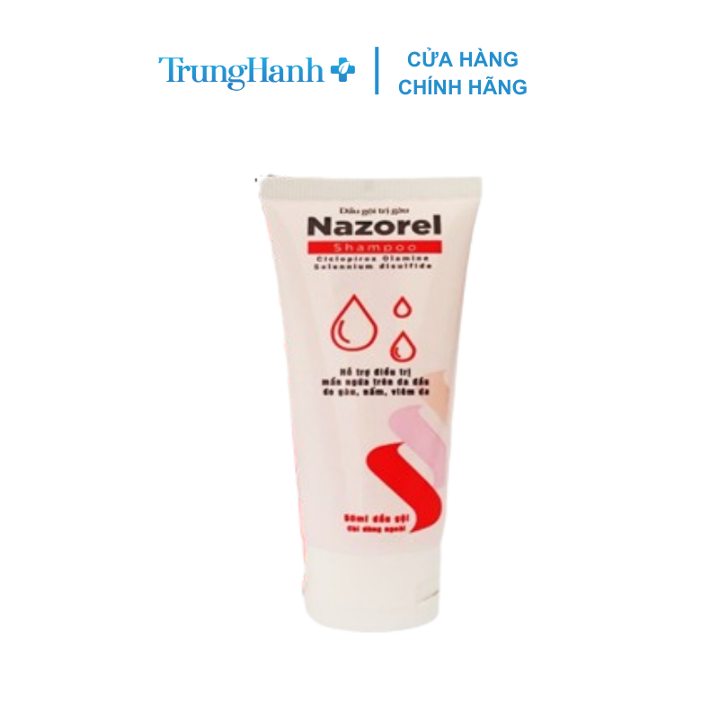 Dầu gội trị gàu Nazorel Shampoo 100ml - TRUNG HẠNH PHARMA