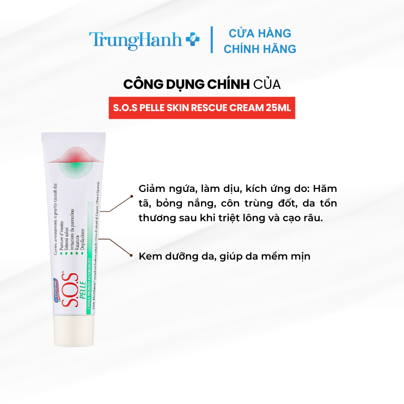 Kem làm dịu, giảm kích ứng da - S.O.S PELLE Skin Rescue Cream 25ml ...