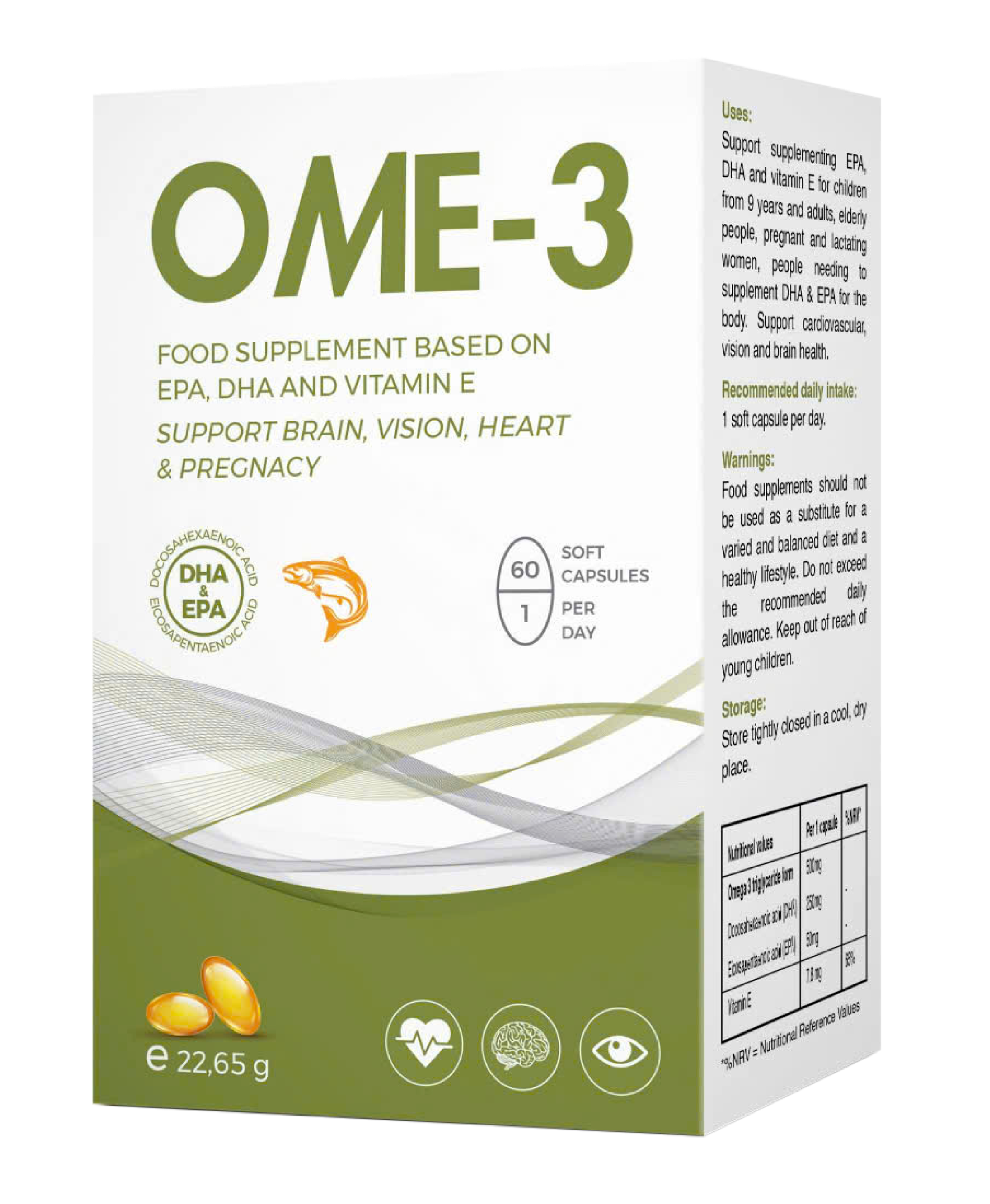 OME-3 "Dinh dưỡng vàng cho não bộ, sáng mắt, khỏe tim, giảm viêm, tinh ...