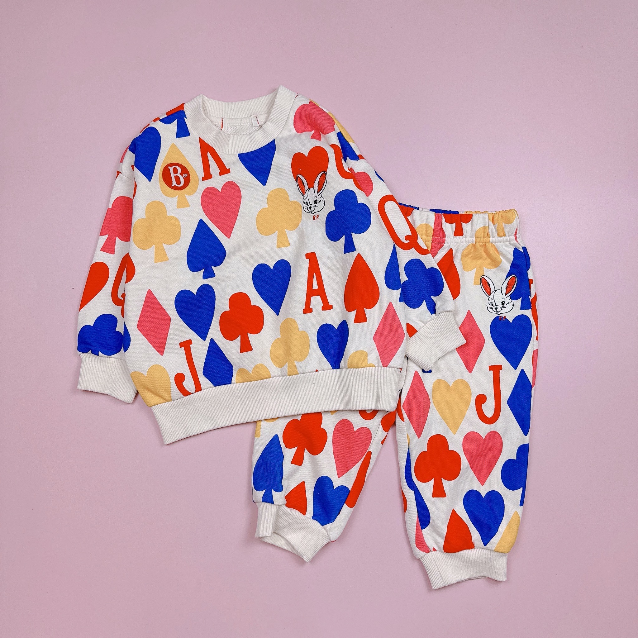 Bộ nỉ da cá Bebe De Pino hoạ tiết sắc màu BTBG size 85-100 (cắt tag ...