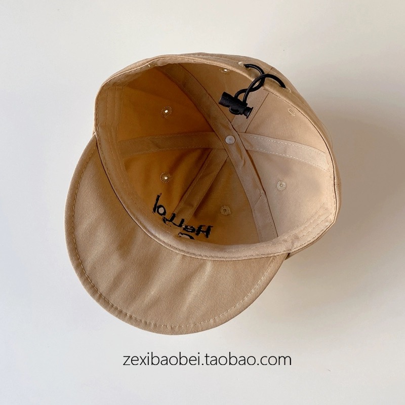 Mũ lưỡi le vành mềm Hello cute trơn màu BTBG size 3-12m SHIN Baby Closet