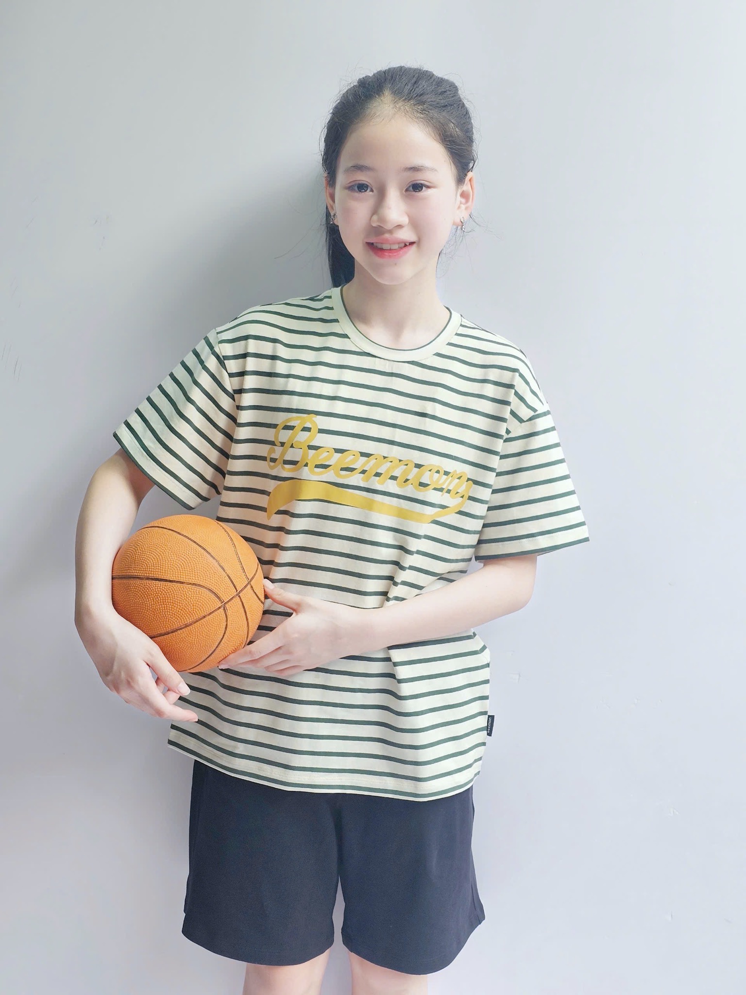 Bộ cotton Beemon kẻ ngang 2 màu dòng đại cho bé size 120-160 SHIN Baby ...