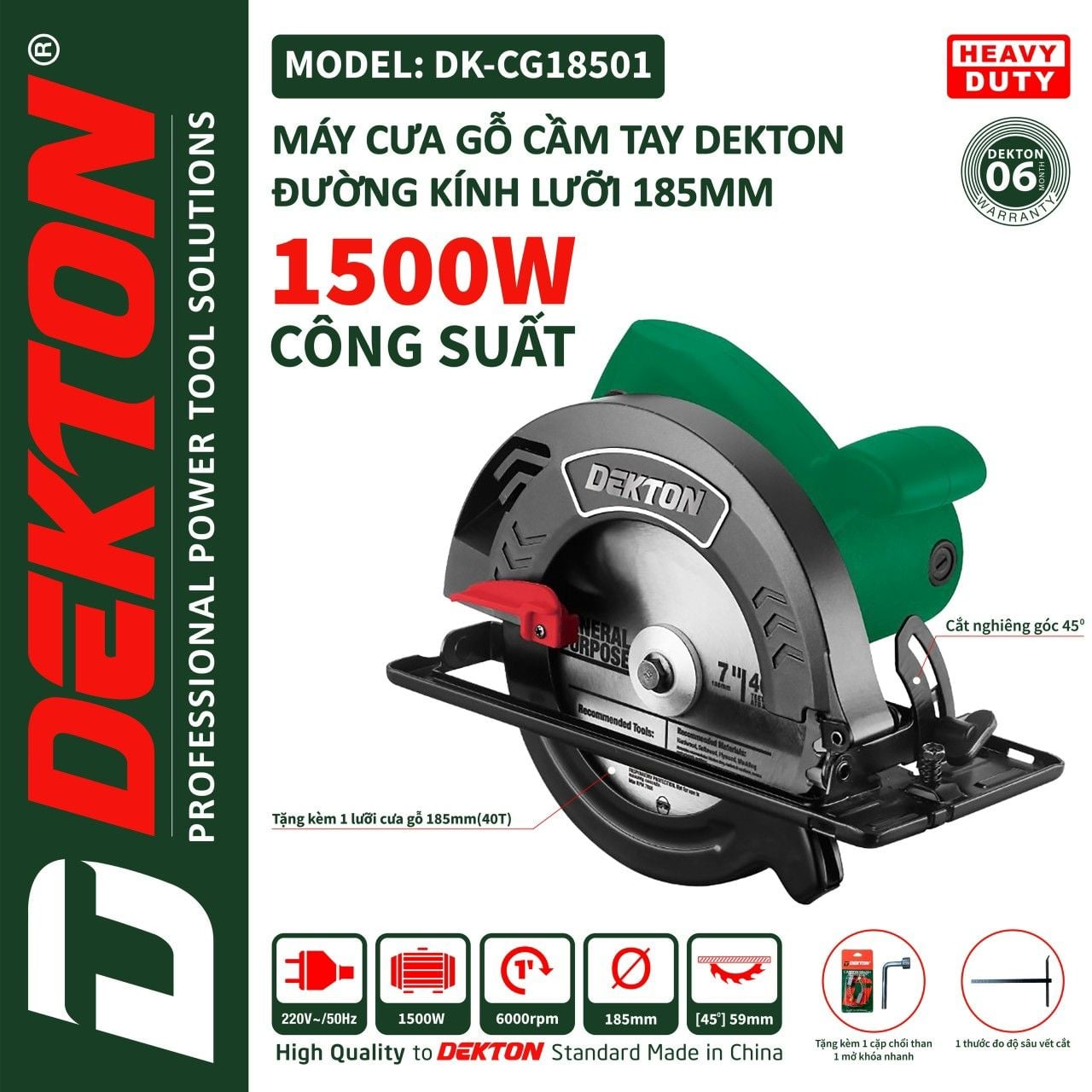 Máy cắt nhôm gỗ Dekton DK - CG18501 – vuasi