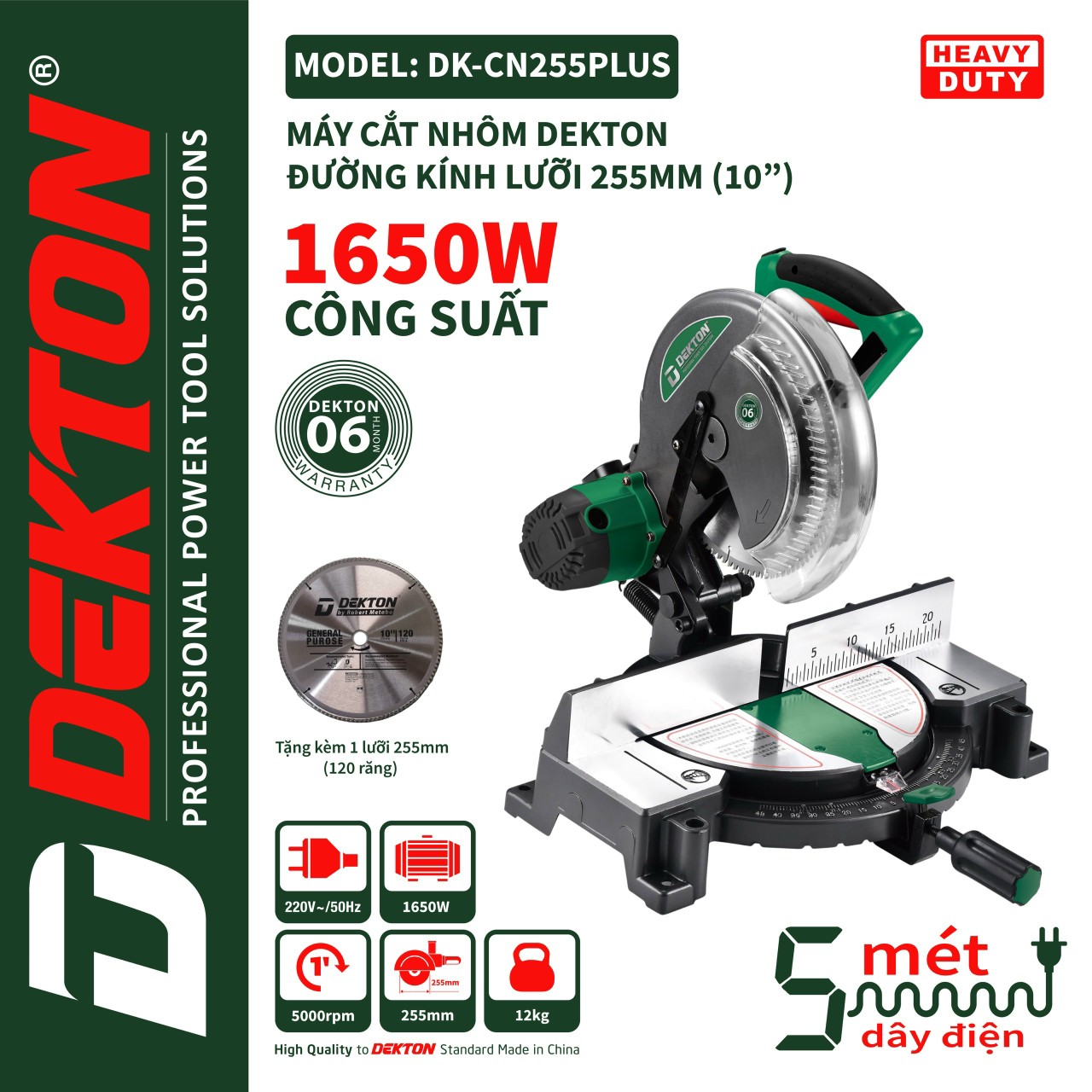 Máy cắt nhôm gỗ Dekton DK - CN 255 Plus – vuasi