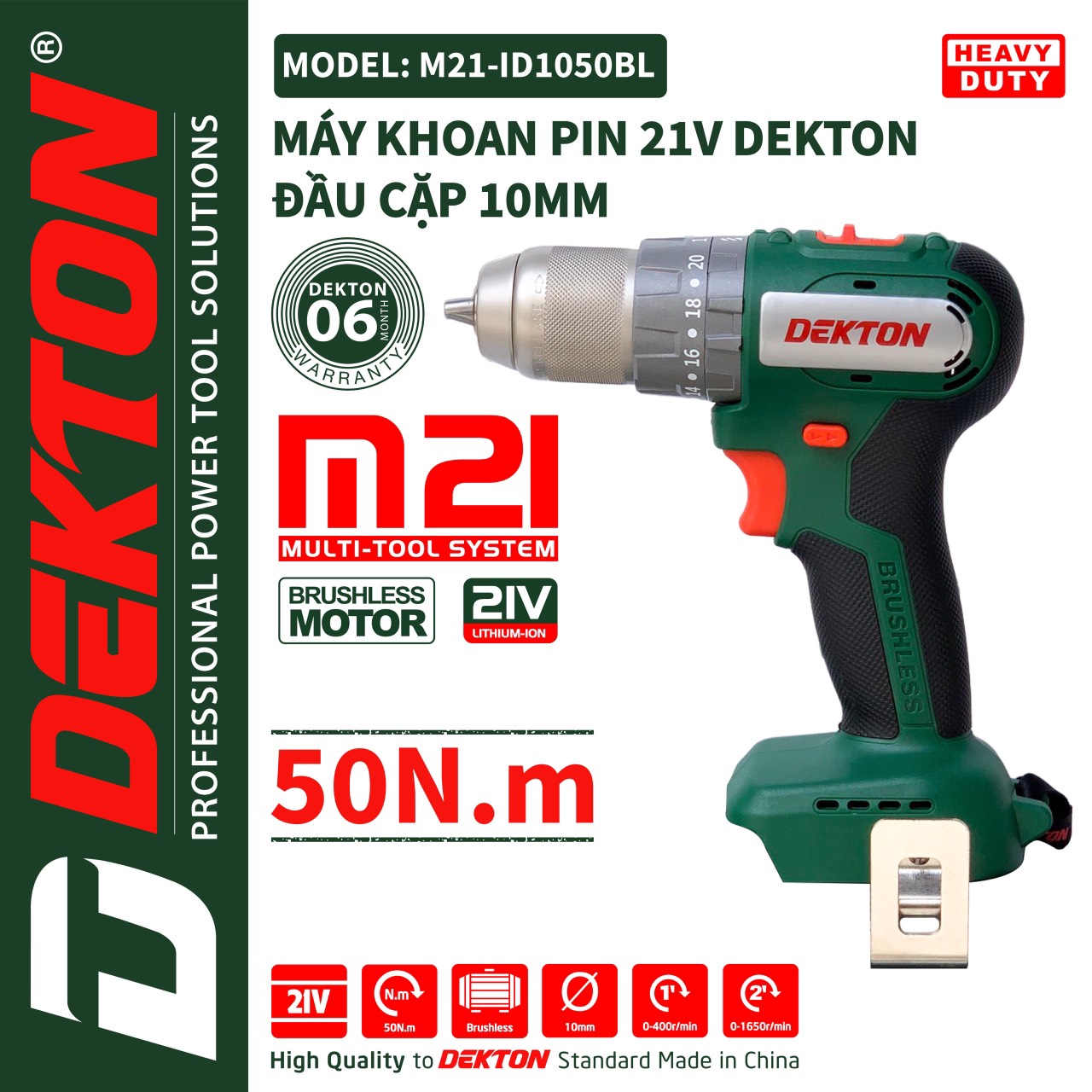 Máy khoan Pin Dekton - M21 - ID1050BL – vuasi