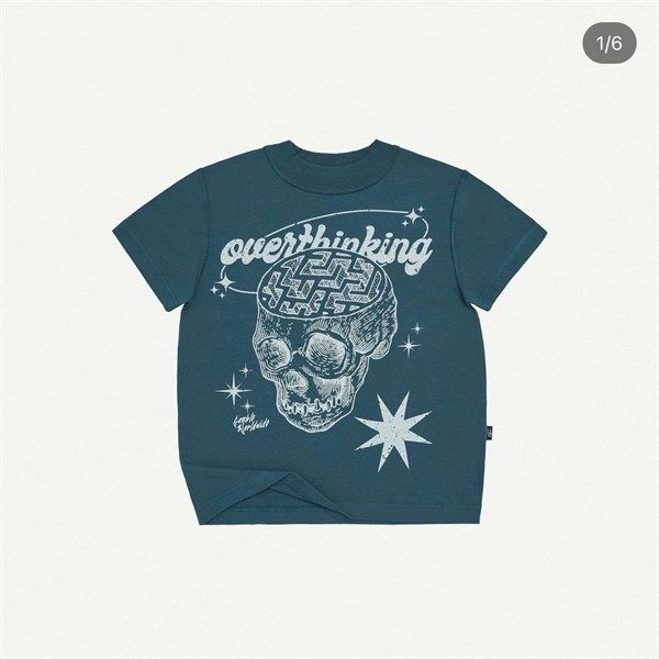 OVERTHINKING BABY TEE / PINE – GAMBLE WORLDWIDE