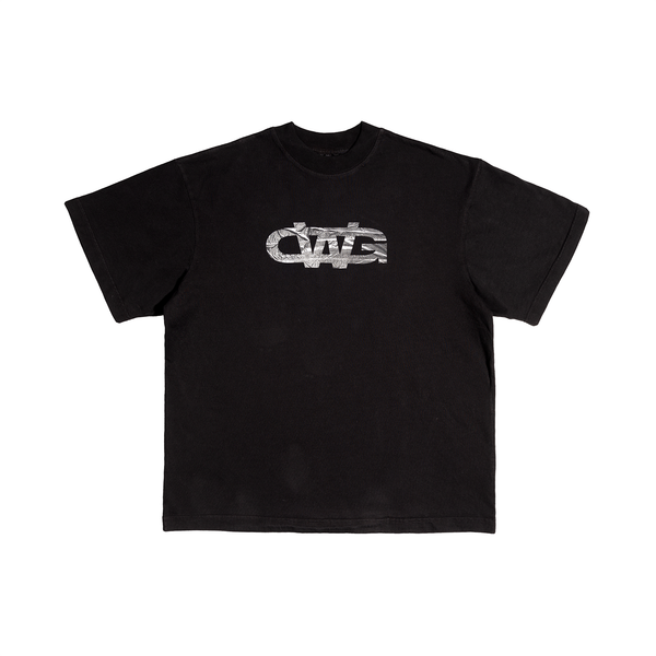 LOGO TAPE TEE / BLACK – GAMBLE WORLDWIDE