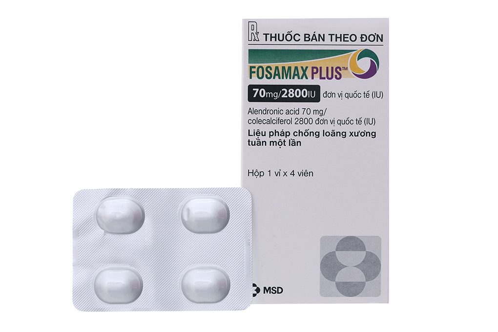 Fosamax Plus 70mg/2800IU trị loãng xương (1 vỉ x 4 viên) – Nhà Thuốc ...