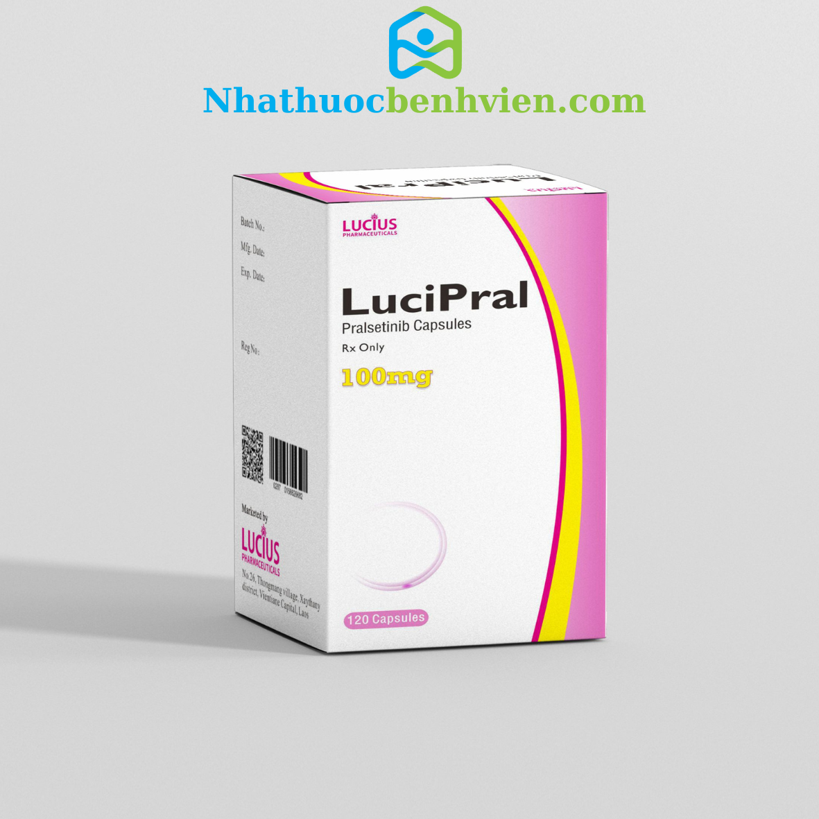 LuciPral 100mg (hộp 120 viên) LUCIUS - Điều trị Ung thư phổi – Nhà ...