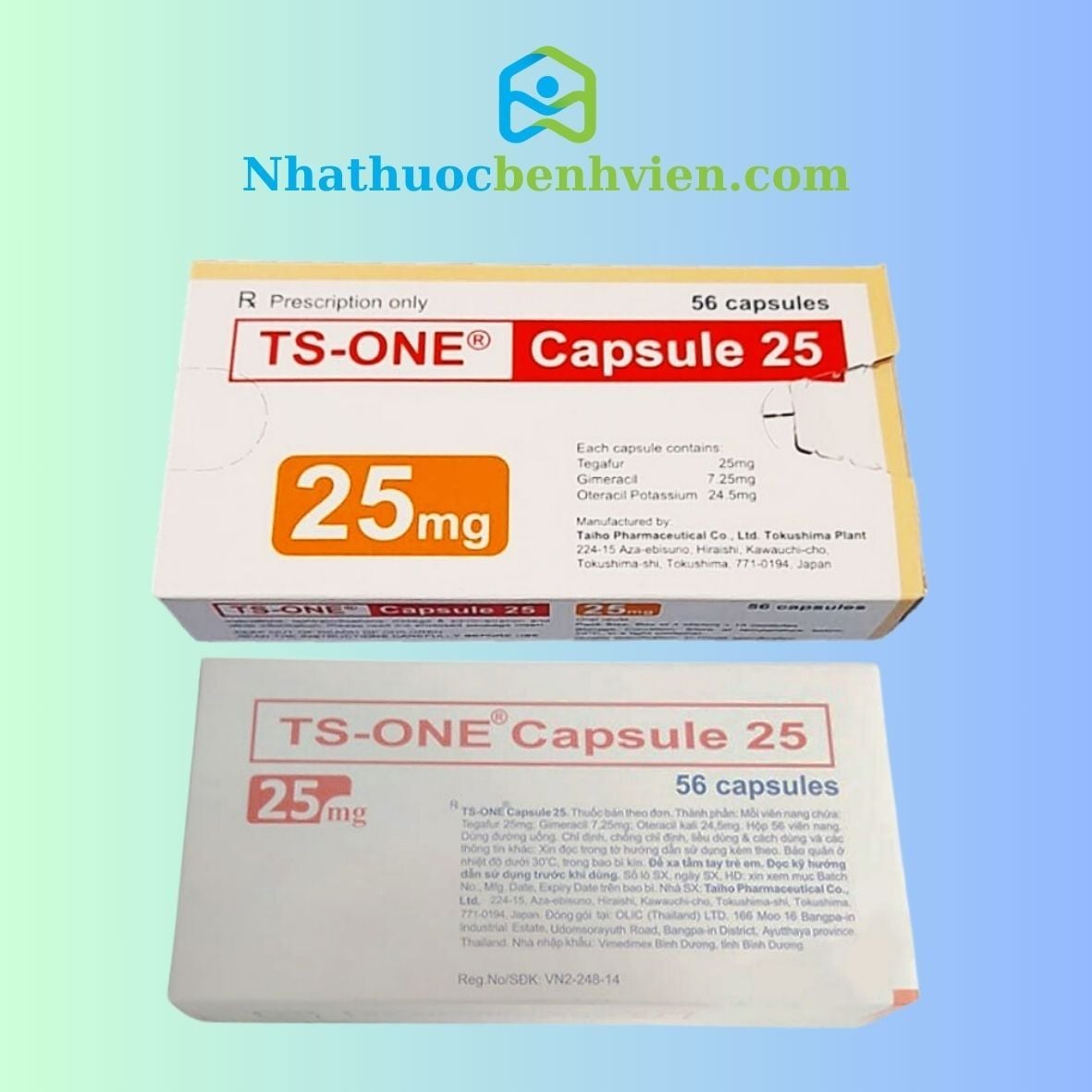 TS-One 25mg (hộp 4 vỉ x 14 viên) - Điều trị ung thư – Nhà Thuốc Bệnh Viện