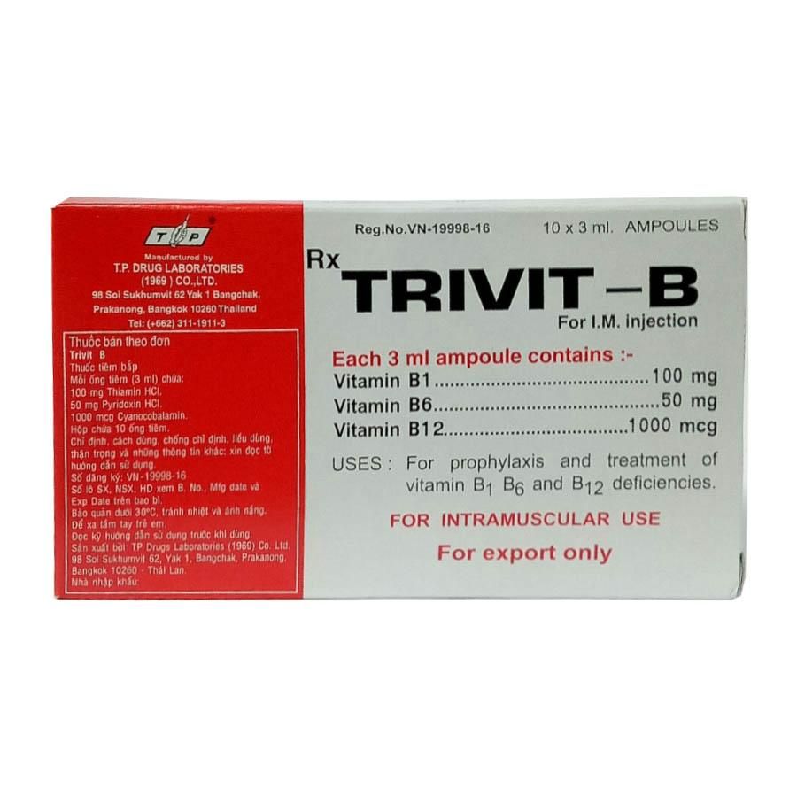 Trivit B - Thuốc Cung Cấp Vitamin Nhóm B – Nhà Thuốc Bệnh Viện