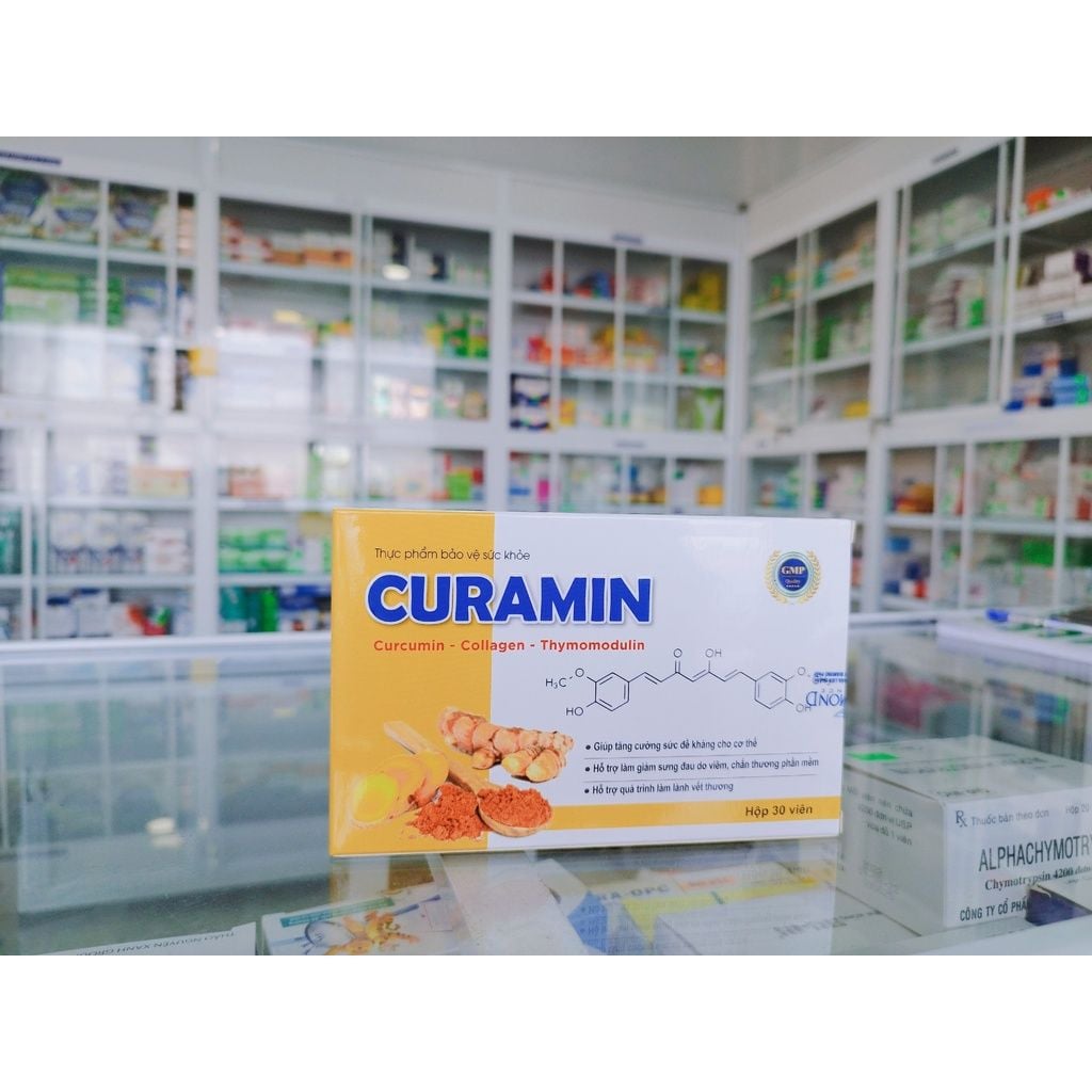 Viên nghệ Curamin làm lành vết thương, giảm sưng, mau lành chấn thương ...