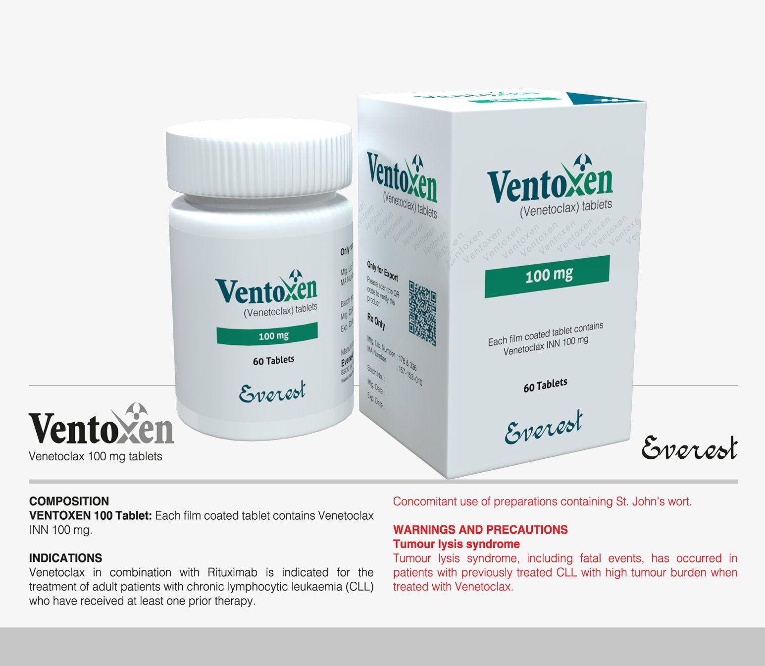 Ventoxen (Venetoclax 100mg) hộp 60 viên - EVEREST – Nhà Thuốc Bệnh Viện