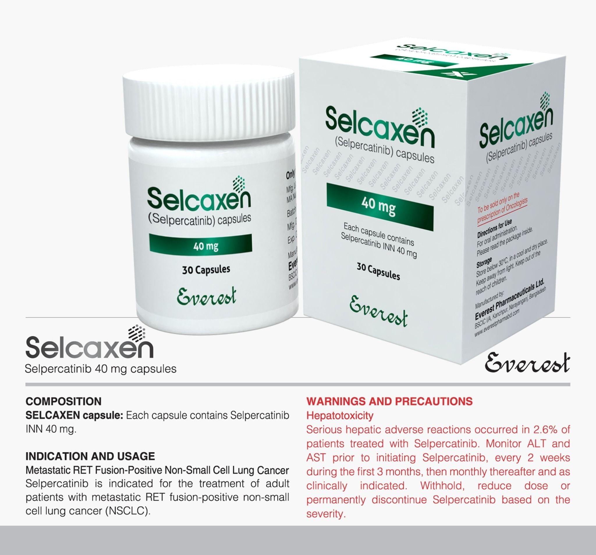Selcaxen (Selpercatinib 40mg) hộp 30 viên - EVEREST – Nhà Thuốc Bệnh Viện