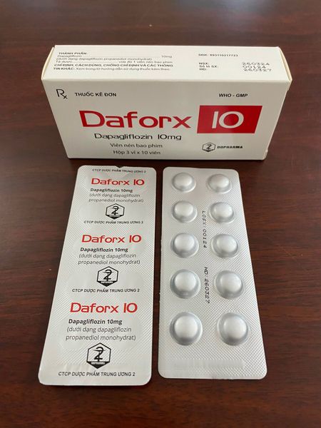 Dafox 10 ( Dapagliflozin 10mg )hộp 30 viên – Nhà Thuốc Bệnh Viện