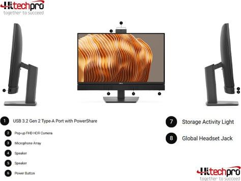 DELL PRO 24 ALL-IN-ONE 35W QC24250 DESKTOP | I5-14500T | 8GB DDR5 RAM ...