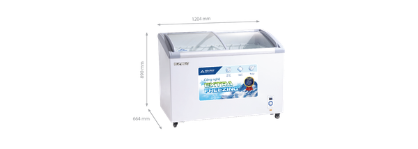 Tủ đông kính cong Hòa Phát 357 Lít HSF AD6357.C1 – BestMua