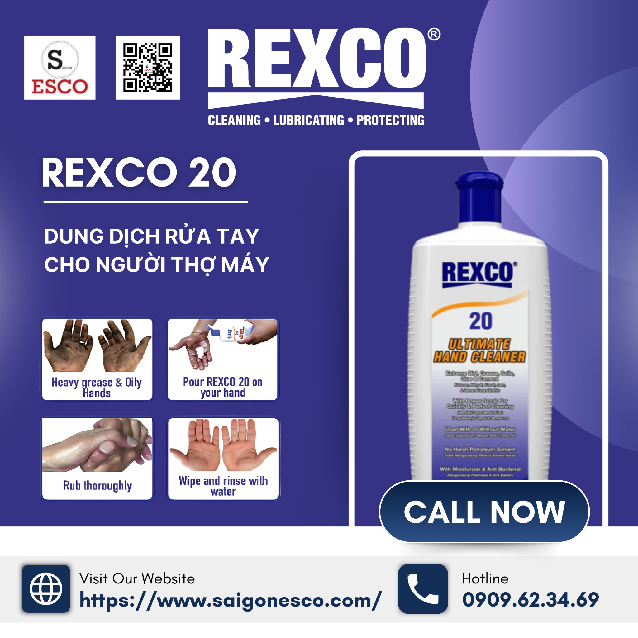 Rexco 20 Xà phòng rửa tay Ultimate Hand Cleaner - Giải pháp vệ sinh ...