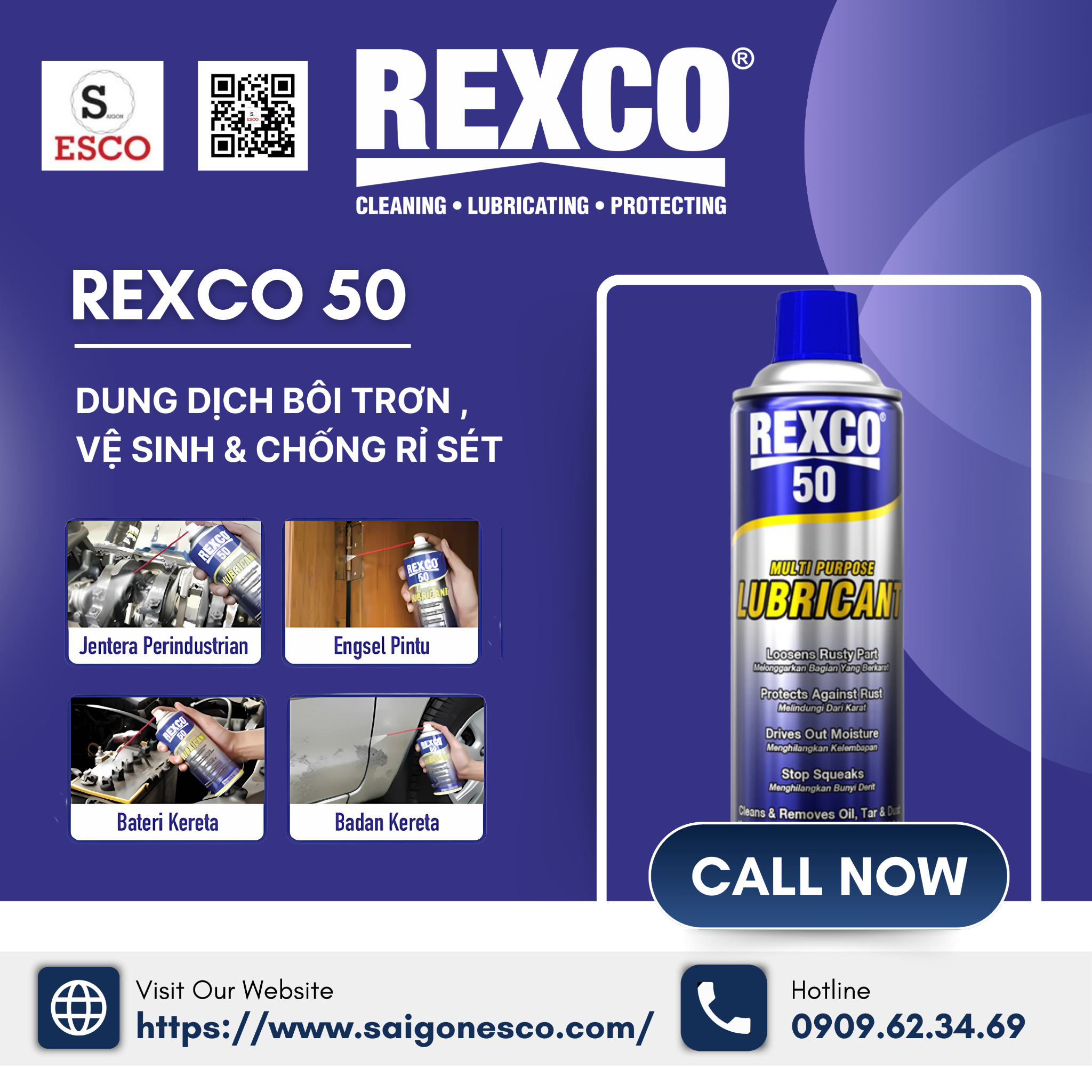 REXCO 50 LUBRICANT – Dung dịch bôi trơn kim loại, xịt vệ sinh đa năng ...
