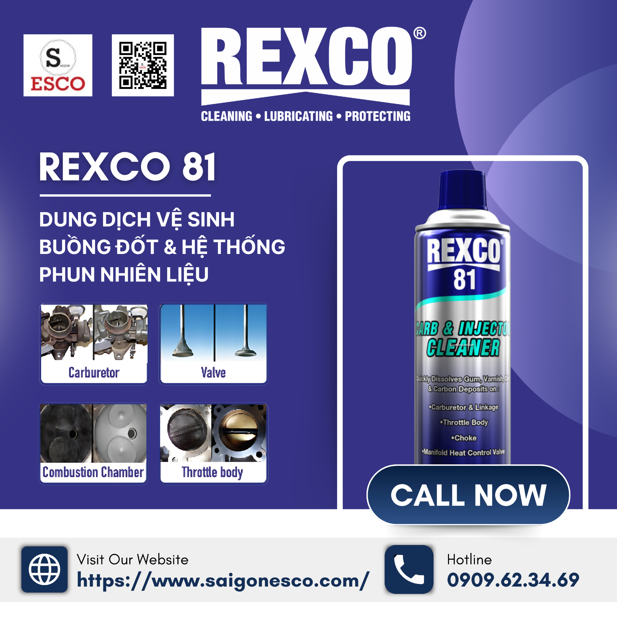 REXCO 81 CARB & INJECTOR CLEANER – Dung dịch vệ sinh bộ chế hòa khí và ...