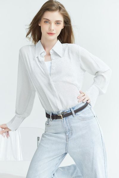 Áo Sơ Mi Chấm Bi Đôi FAS281 – Gillee
