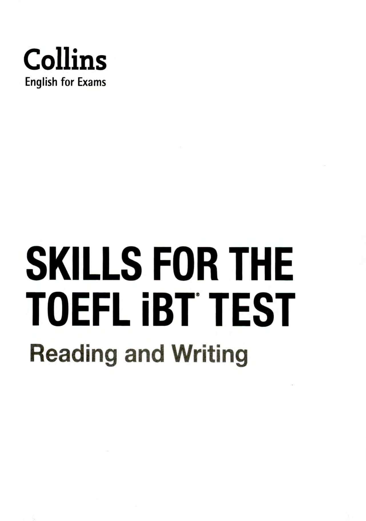 Collins Skills For The TOEFL IBT Test Reading And Writing Skills wit