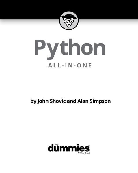 Python All-In-One For Dummies – E-books Max30