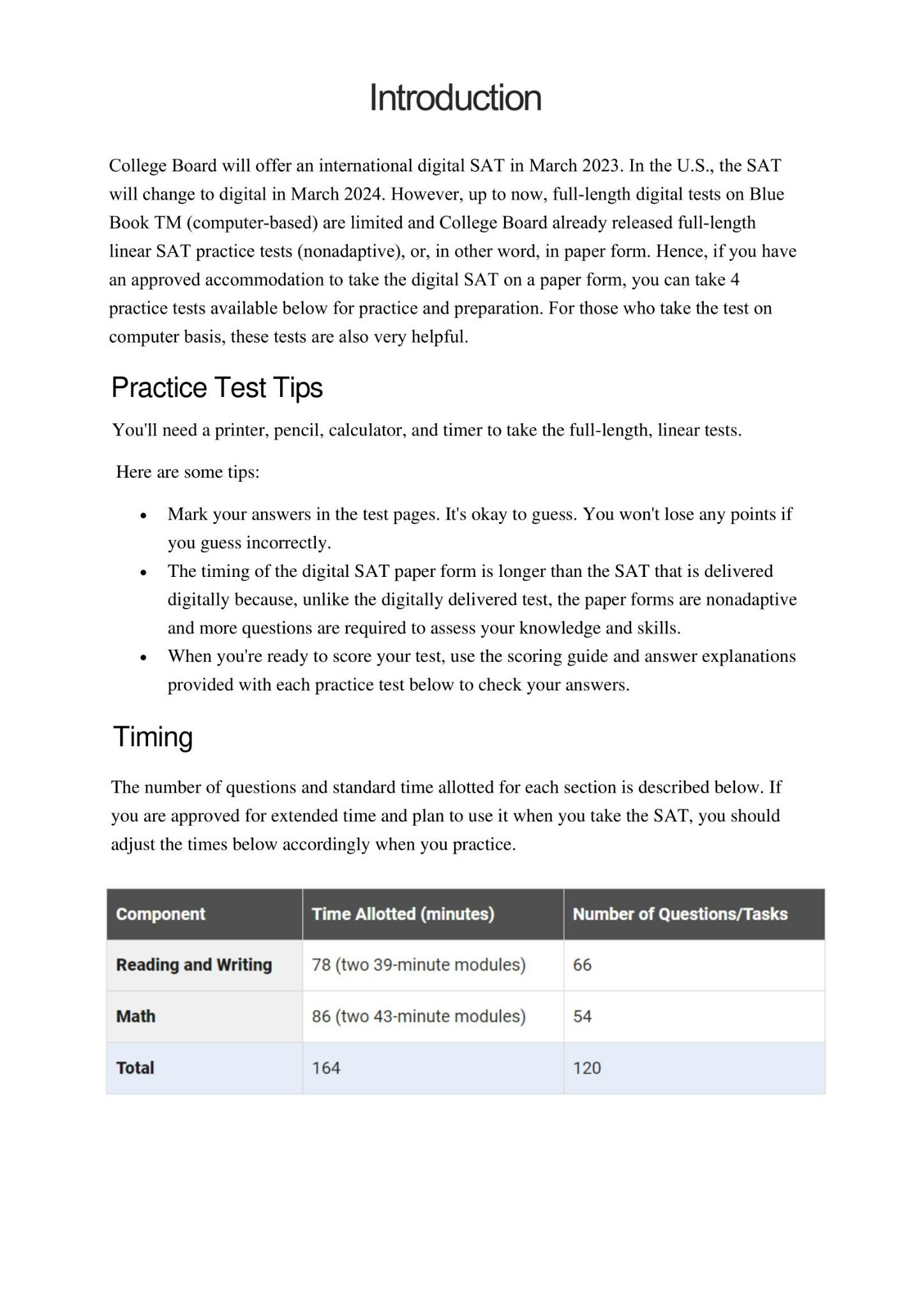 4 Full Length Digital SAT Practice Tests in Paper Form – E-books Max30
